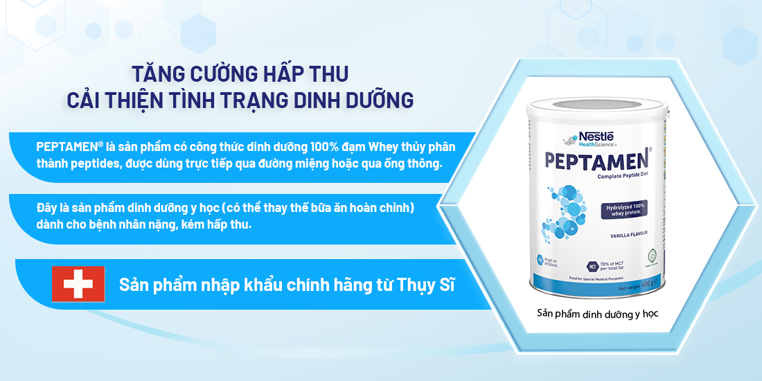 PEPTAMEN® tăng cường hấp thu và cải thiện tình trạng dinh dưỡng